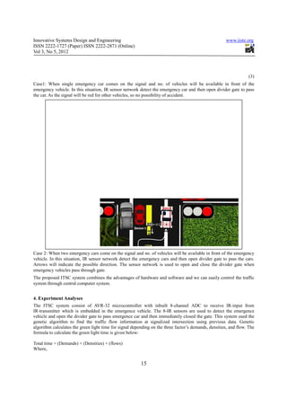 Intelligent traffic signal control system using embedded system | PDF