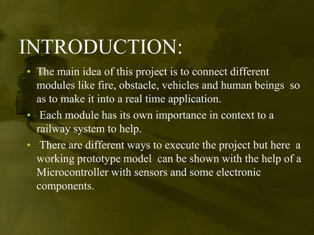 Intelligent train engine ppt | PPT