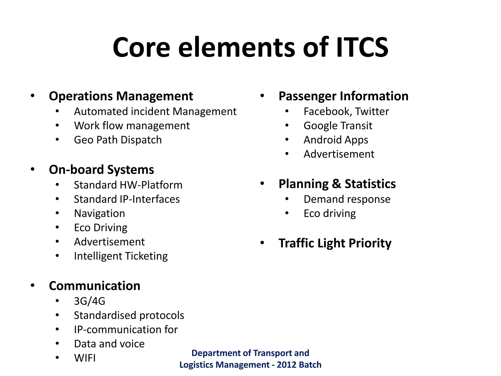 Intelligent transportation system (its) used in the public transport sector south africa | PDF
