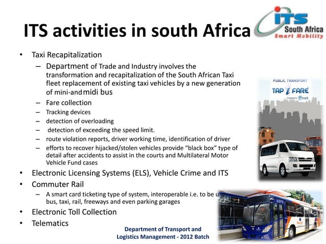 Intelligent transportation system (its) used in the public transport ...