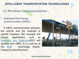 Intelligent transport system (ITS) | PPTX
