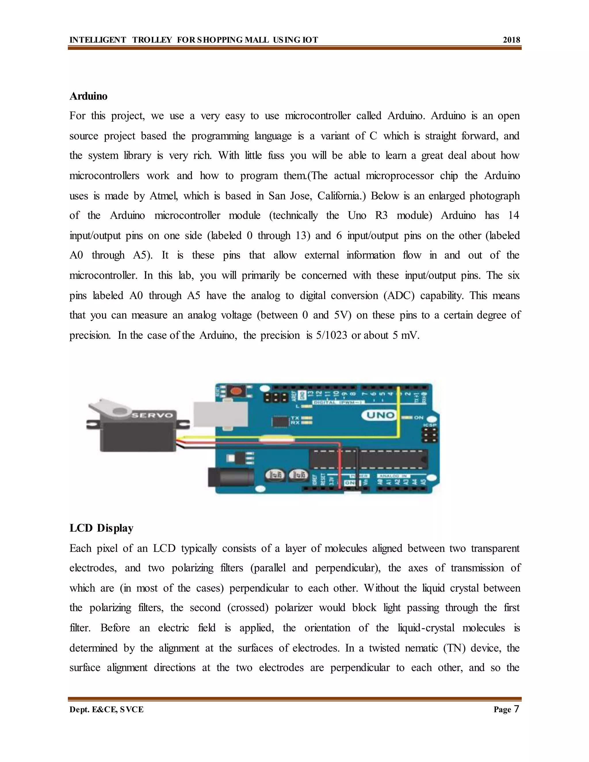 Intelligent trolley for shopping mall using io t | DOCX