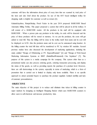 Intelligent trolley for shopping mall using io t | DOCX