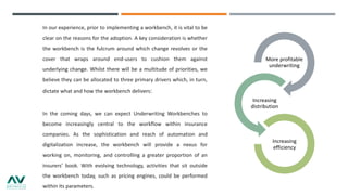 Intelligent underwriting workbench | PPT