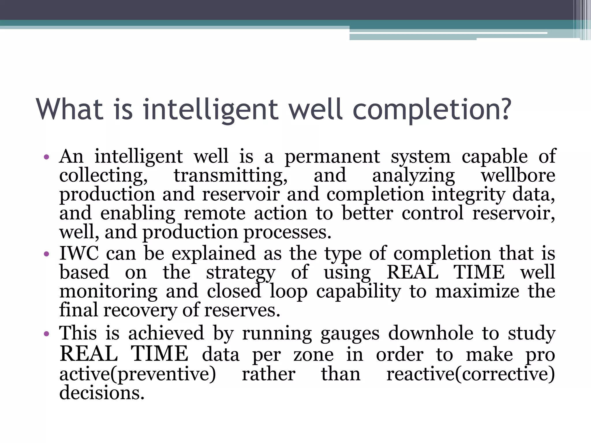 Intelligent well completion | PPTX