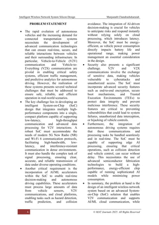 Intelligent Wireless Network System Silicon design_AIML_for Vehicle to ...