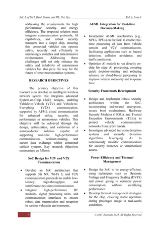 Intelligent Wireless Network System Silicon design_AIML_for Vehicle to ...