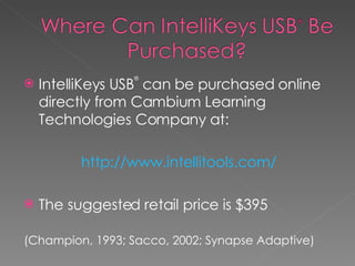 IntelliKeys USB | PPT