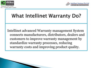 Intellinet Warranty Management System | PPT