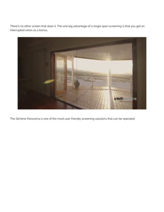 Intelliscreens Retractable Screens Overview | PDF