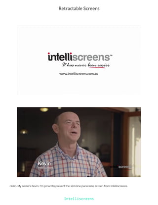 Intelliscreens Retractable Screens Overview | PDF