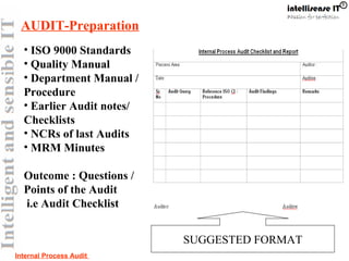 Internal Process Audit | PPT | Business Administration | Business