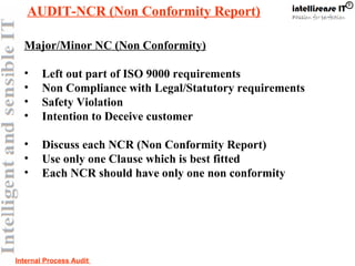 Internal Process Audit | PPT | Business Administration | Business