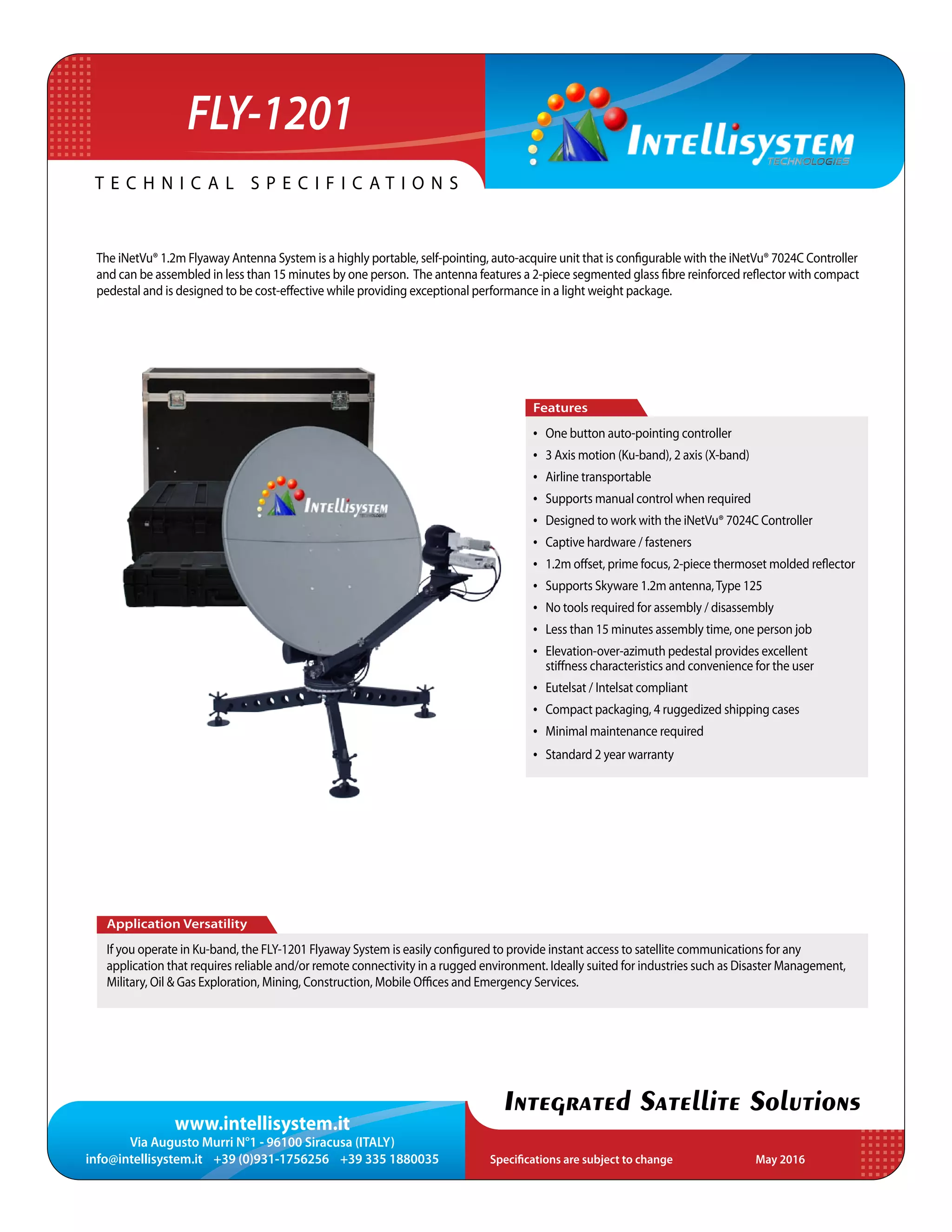 IT-ISS FLY-1201 - Intellisystem - Integrated Satellite Solutions | PDF