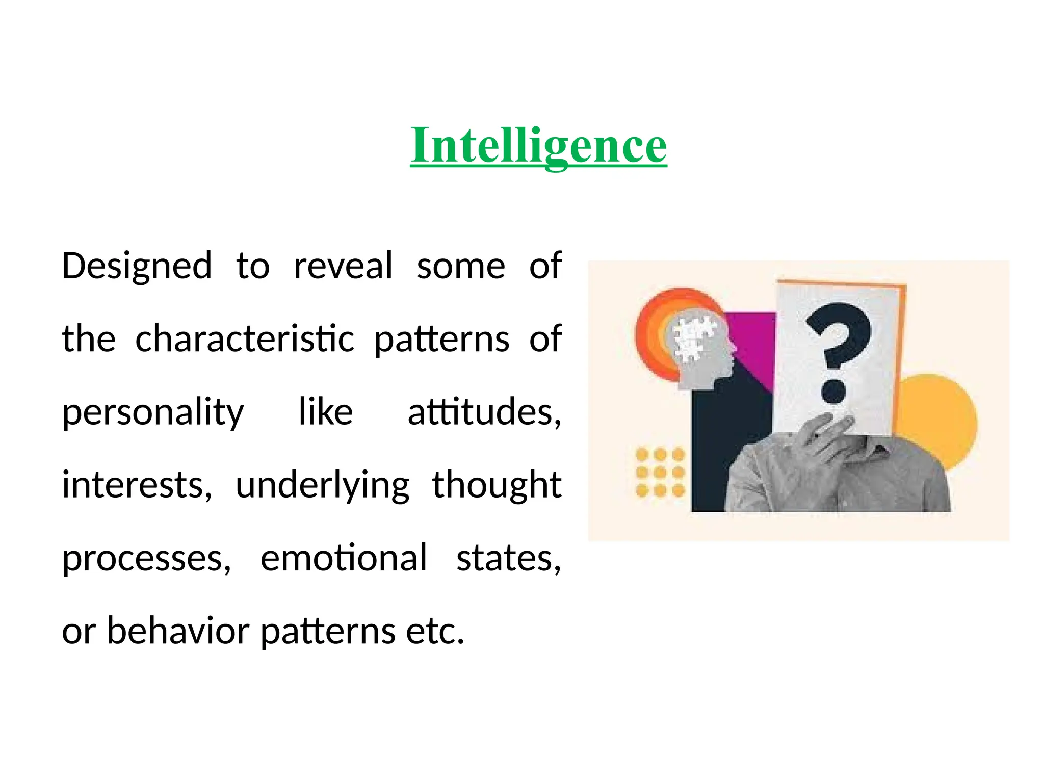 Intelligence content for applied psychology | PPTX