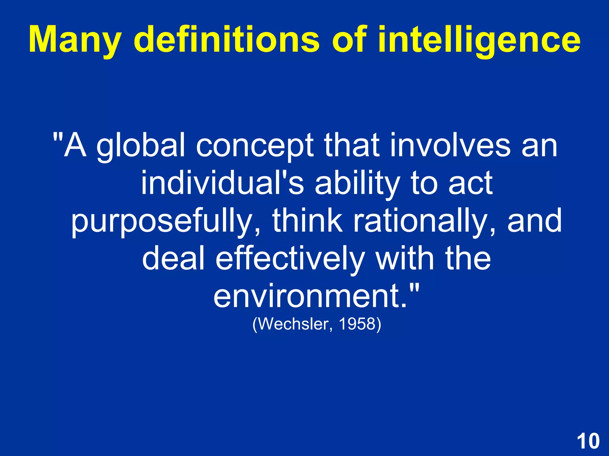 Psychology 102: Intelligence & intelligence assessment | ODP