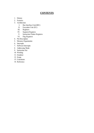 Intel Microprocessors 8086 Documentation | PDF