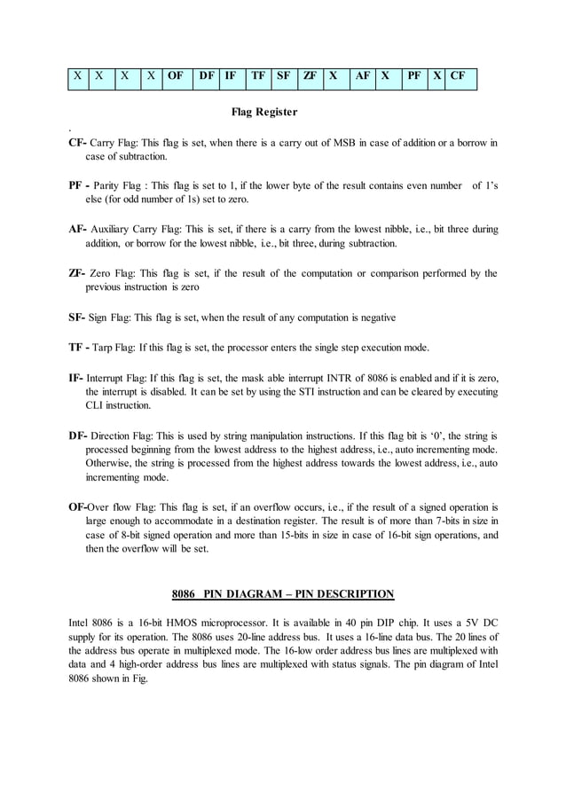 Intel Microprocessors 8086 Documentation | PDF