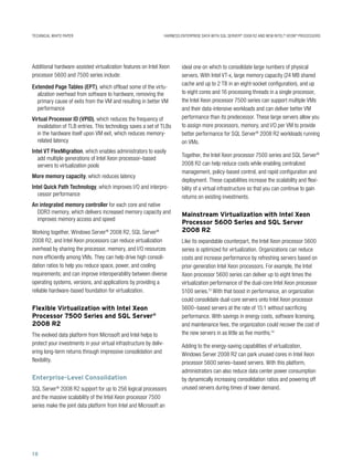 Harness Enterprise Data with SQL Server 2008 R2 and New Intel Xeon ...