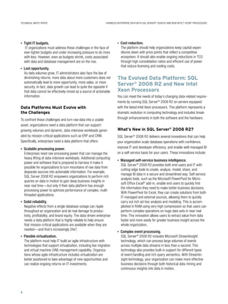 Harness Enterprise Data with SQL Server 2008 R2 and New Intel Xeon Processors | PDF | Databases ...