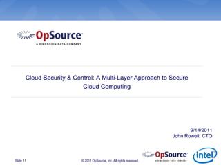 Cloud Security & Control: A Multi-Layer Approach to Secure Cloud Computing | PDF