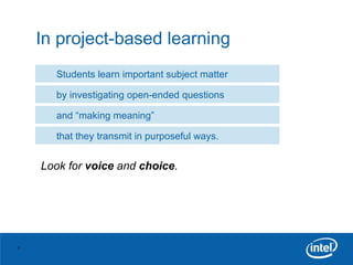 Project-based Learning Primer 12-06-10 | PPT | Education industry | Industries