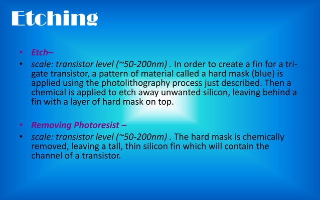 Intel proccessor manufacturing | PPTX