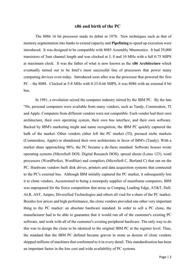 Evolution of Computing Microprocessors and SoCs | PDF