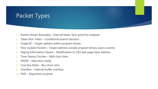 Intel processor trace - What are Recorded? | PPTX