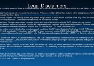 Intel Cloud Summit: Product update | PPT