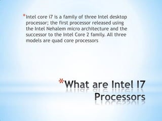 Intel’s core i7 | PPT