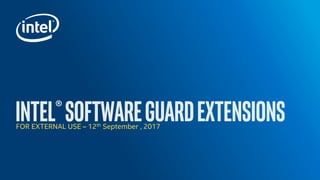 Intel software guard extension | PDF