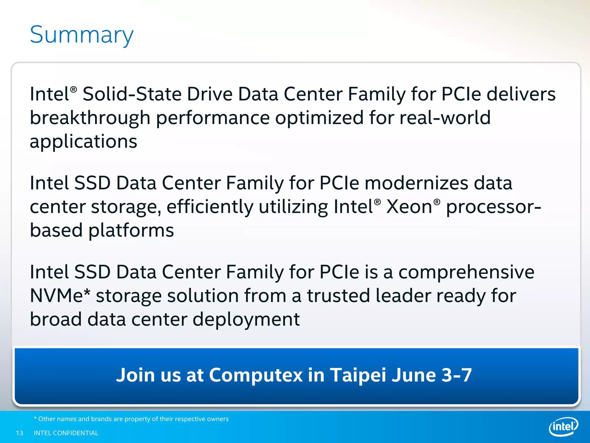 Intel ssd dc data center family for PCIe | PDF | Computer Peripherals ...