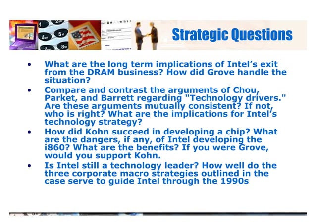 Case Study:Intel Strategy On 1990s | PDF | Computing | Technology & Computing