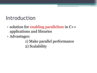 Intel thread building blocks