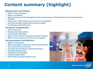 Intel Technical Lecture | PPT