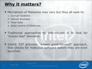 Intel Trusted eXecution Technology | PPT