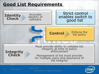 Intel Trusted eXecution Technology | PPT | Operating Systems | Computer ...
