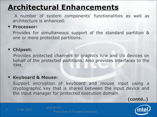 Intel Trusted eXecution Technology | PPT | Operating Systems | Computer Software and Applications