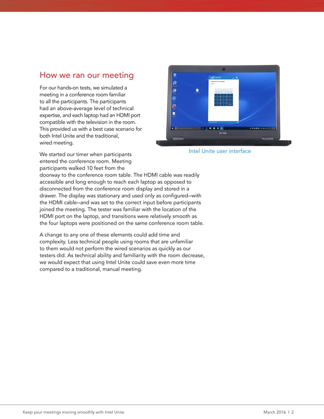 Keep your meetings moving smoothly with Intel Unite | PDF