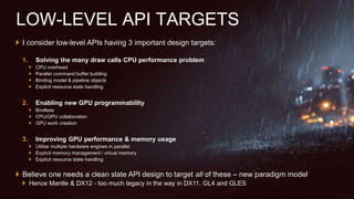 Low-level Graphics APIs | PPTX