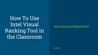 Intel visual ranking tool | PPT