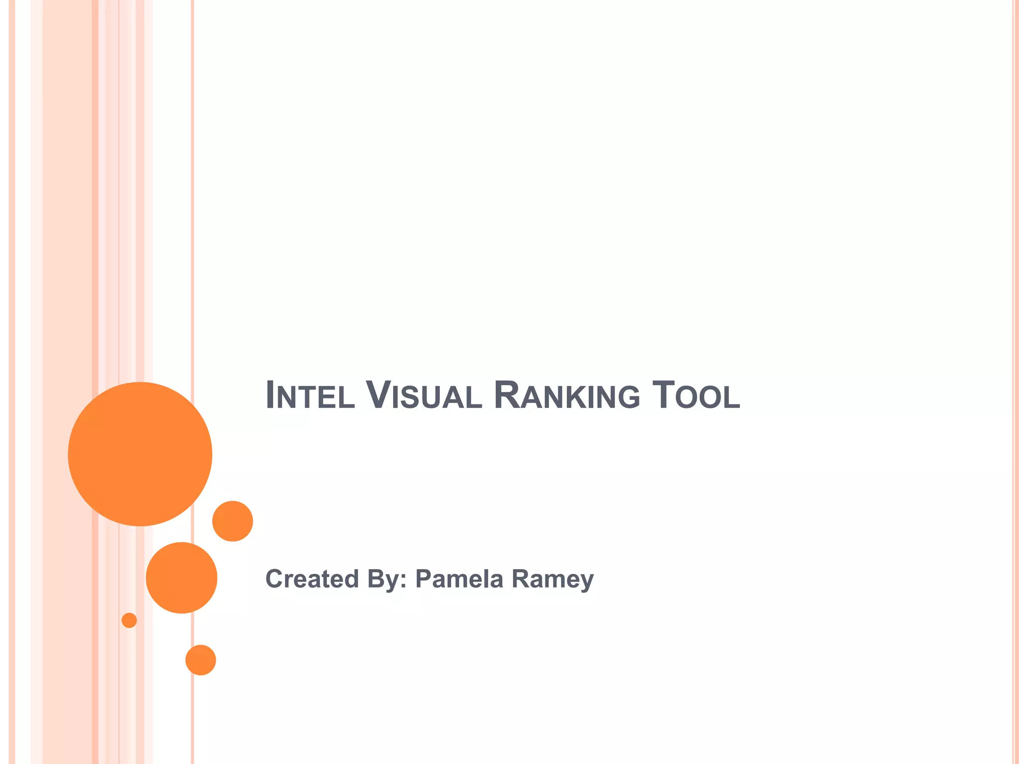 Intel Education Visual Ranking Tool