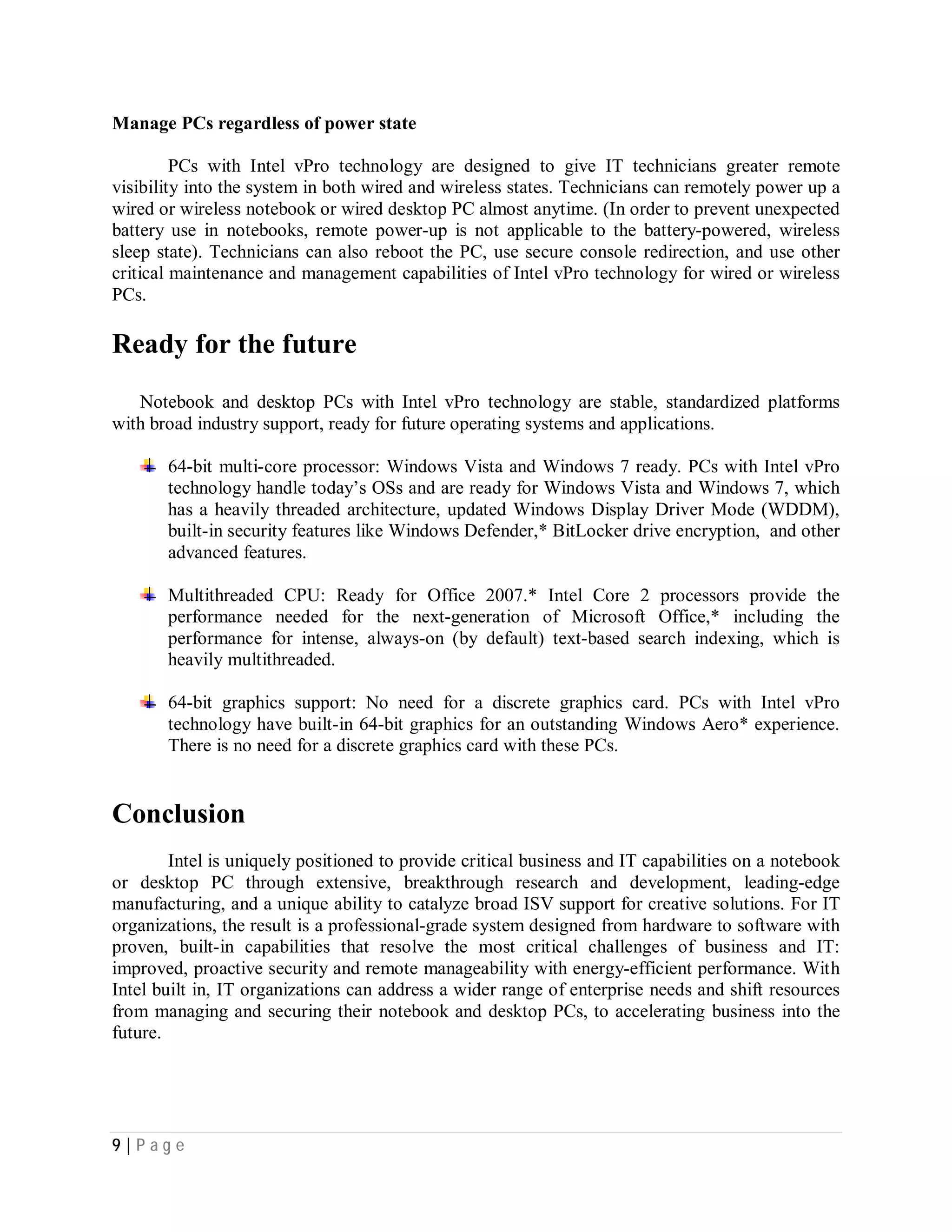 Intel® V Pro™ Technology | PDF