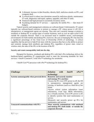 Intel® V Pro™ Technology | PDF