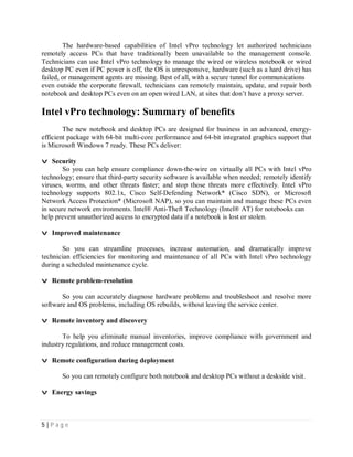 Intel® V Pro™ Technology | PDF