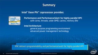 Intel Xeon Phi Hotchips Architecture Presentation | PDF