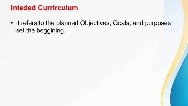 Intended curriculum Vs Implemented curriculum Vs Achieved curriculum ...