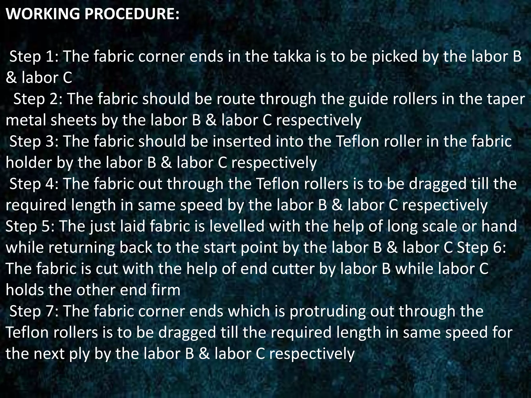 SPREADING LABOUR REDUCTION AND REVISED WORKING PROCEDURE | PPTX ...