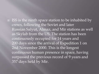 INTERNATIONAL SPACE STATION | PPTX